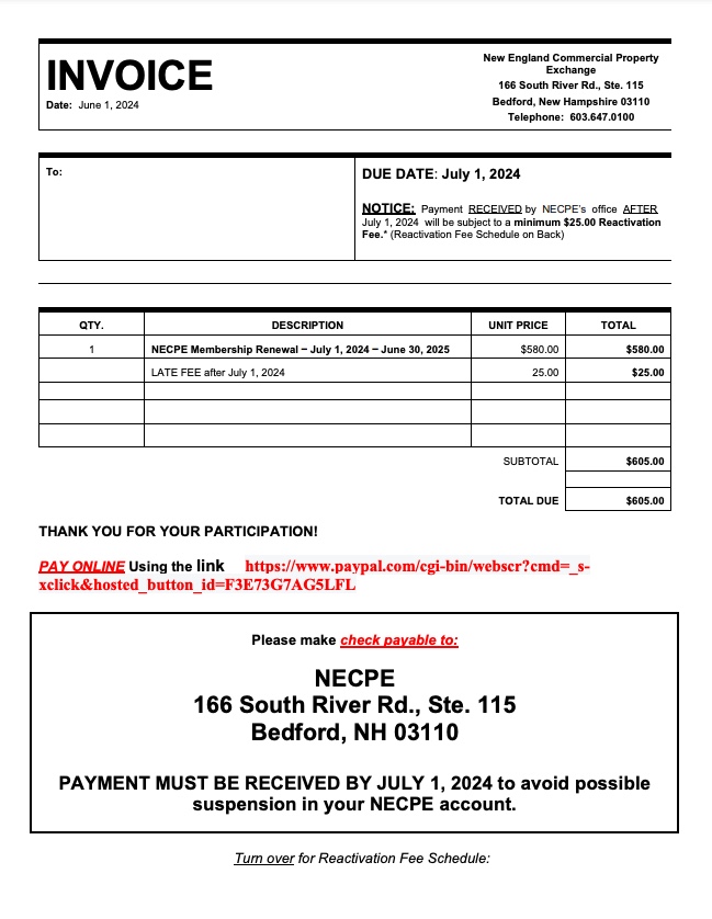 NECPE Document Library - NHCIBOR